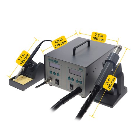 Estación de reparación de aire caliente QUICK 712 ESD - ToolBoom